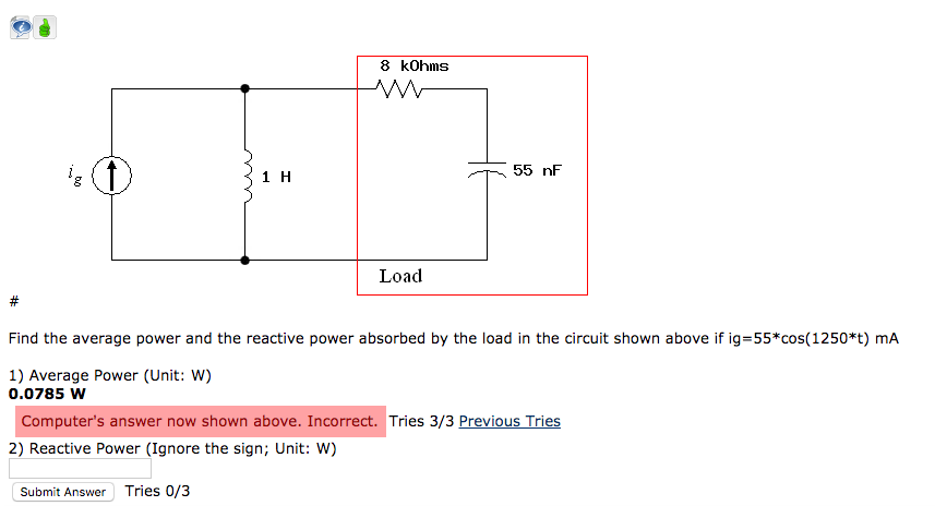 Solved A 80 Ohm resistor, a 20 mH inductor, and a 9 uF | Chegg.com