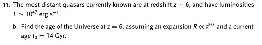 Solved 11. The most distant quasars currently known are at | Chegg.com