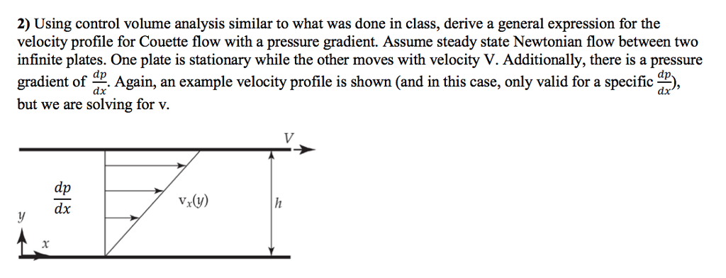 Solved 2) Using control volume analysis similar to what was | Chegg.com
