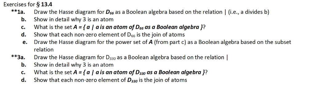 Solved A Draw The Hasse Diagram For D 66 As A Boolean