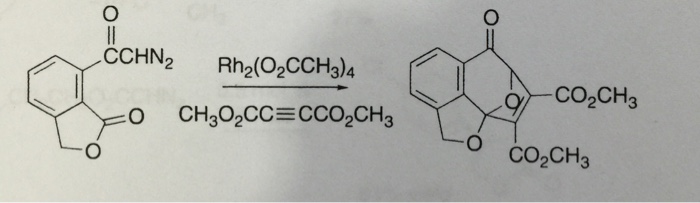 Solved CCHN Rh2(O2CCH3)4 CH2OsCC ECCO CH CO2CH3 o CO2CH | Chegg.com