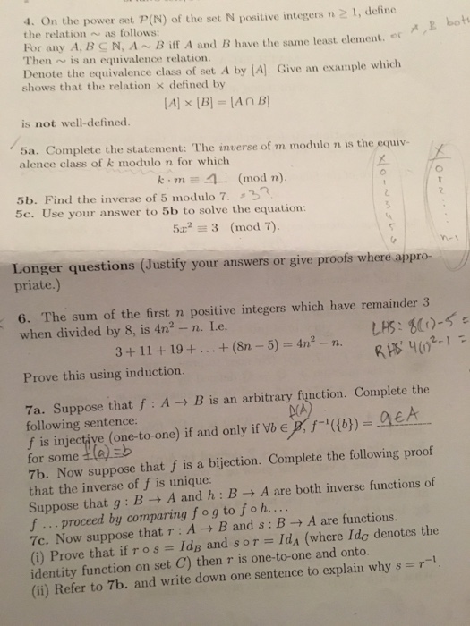 Solved On the power set P(N) of the set N positive integers | Chegg.com