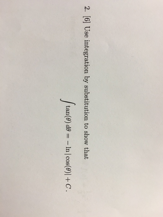 Solved Use integration by substitution to show that | Chegg.com