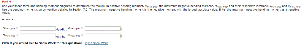 Solved P7.009 GO Multipart Part 1 For the simply supported | Chegg.com