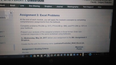 Solved Assignment 3: Excel Problems At the end each module, | Chegg.com