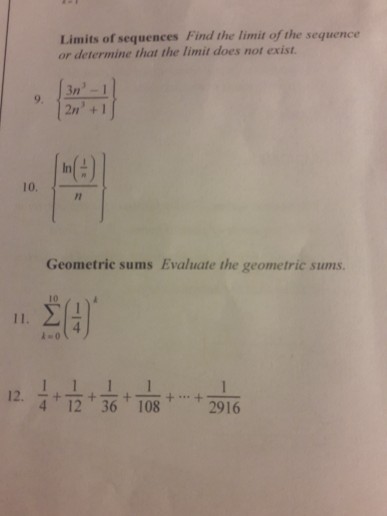 solved-limits-of-sequences-find-the-limit-of-the-sequence-or-chegg
