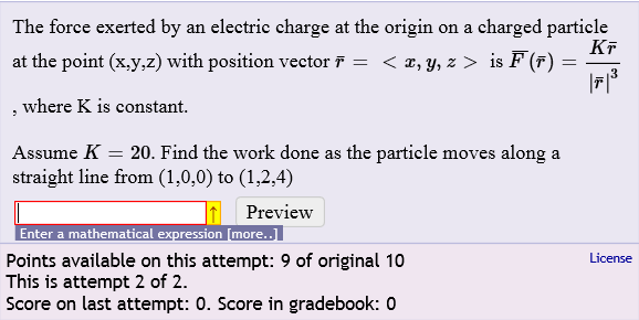 Solved The force exerted by an electric charge at the origin | Chegg.com