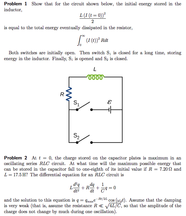 Solved Problem 1 Show That For The Circuit Shown Below The