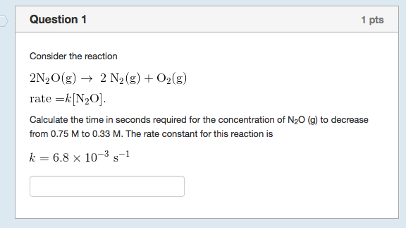 Solved Consider the reaction 2NO2O(g) rightarrow 2N2(g) + | Chegg.com