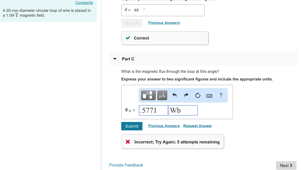 Solved Constants A 20-cm-diameter circular loop of wire is | Chegg.com