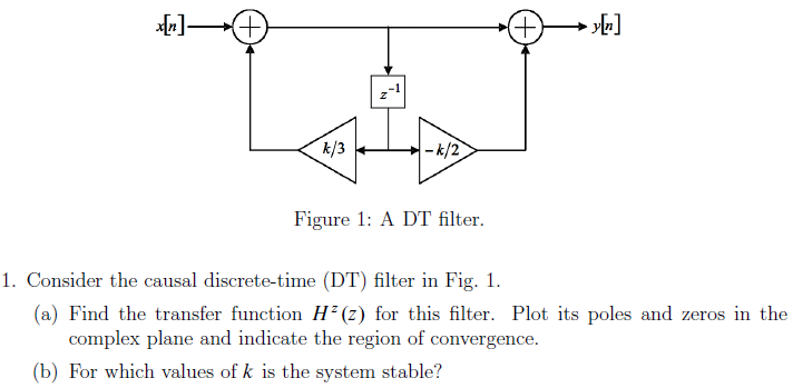 Solved Consider the causal discrete - time (DT) filter in | Chegg.com