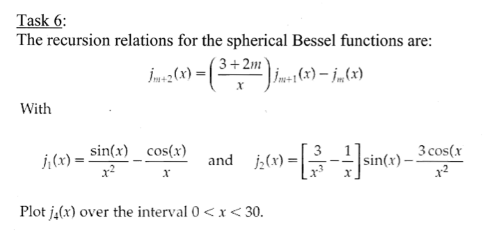 Solved The recursion relations for the spherical Bessel | Chegg.com
