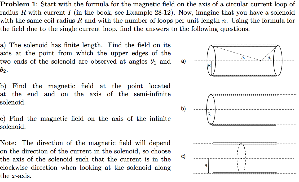 Solved Start with the formula for the magnetic field on the | Chegg.com