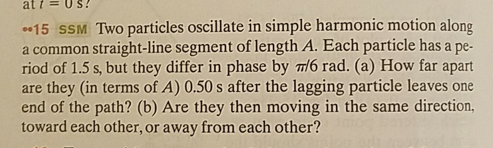 Solved Two particles oscillate in simple harmonic motion | Chegg.com