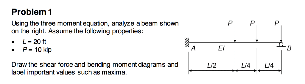 Solved When using the 3 moment equation. can you add the two | Chegg.com