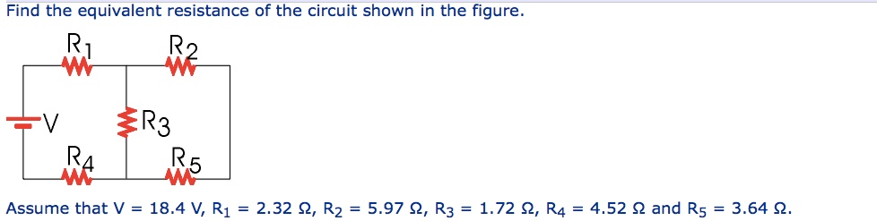 Solved Find the equivalent resistance of the circuit shown | Chegg.com