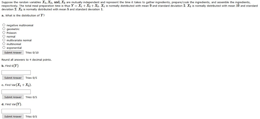 Solved Suppose the random variables Xi, X2, and, X3 are | Chegg.com