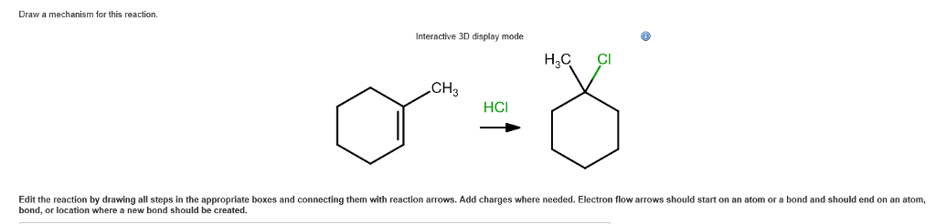 Solved Draw a mechanism for this reaction. Interactive 3D | Chegg.com