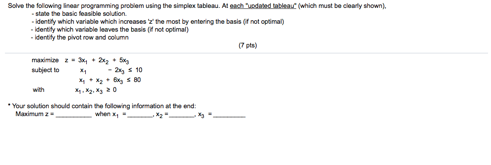 Solved Solve The Following Linear Programming Problem Using 