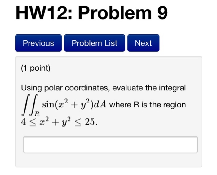 Solved Using polar coordinates, evaluate the integral. | Chegg.com Solved Using polar coordinates, evaluate the integral. | Chegg.com