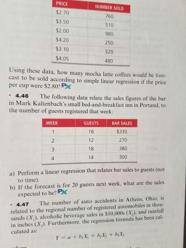 Solved The Following Data Relate The Sales Figures Of The