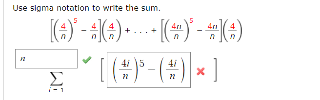 Solved Use sigma notation to write the sum. 4 4n 4 1 | Chegg.com