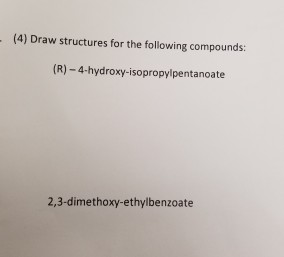Solved Draw structures for the following compounds: (R) - | Chegg.com