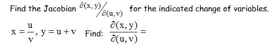 Solved Find the Jacobian partial differential (x, y)/partial | Chegg.com