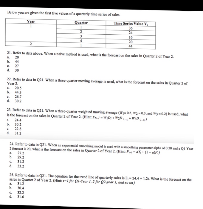 Solved Below you are given the first five values of a | Chegg.com