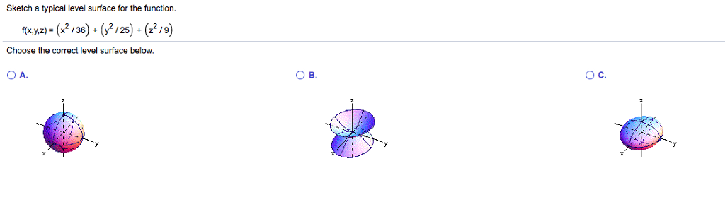 Solved Sketch a typical level surface for the function. | Chegg.com