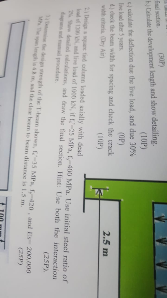 (30P) final section. b,) Calculate the development | Chegg.com