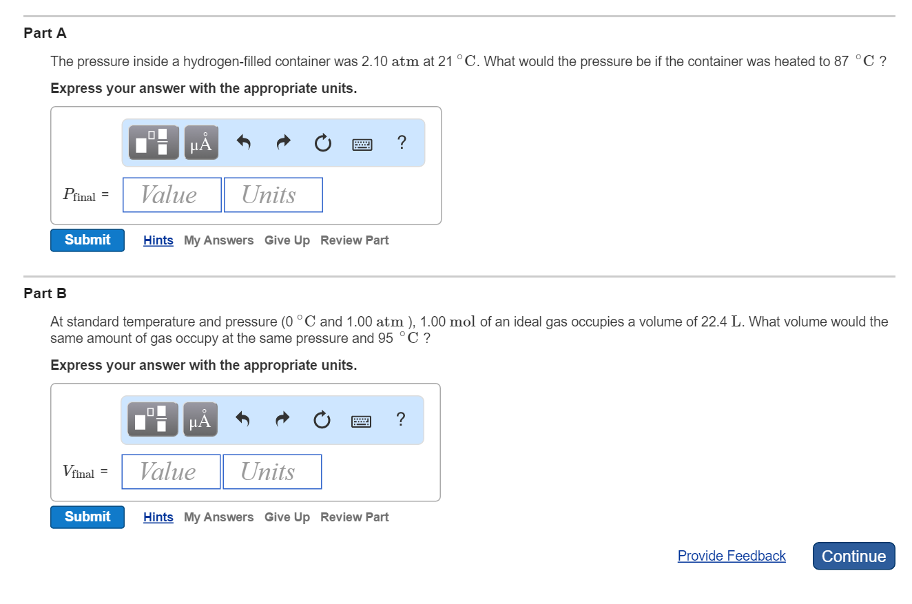 Solved The pressure inside a hydrogen-filled container was | Chegg.com