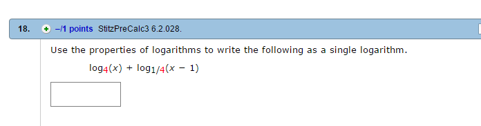 Solved Use the properties of logarithms to write the | Chegg.com