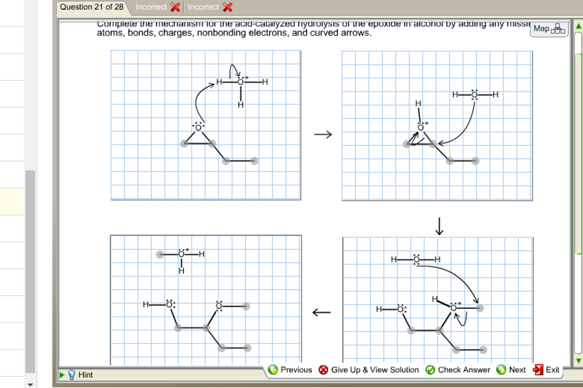 Solved Complete the mechanism for the acid-catalyzed | Chegg.com