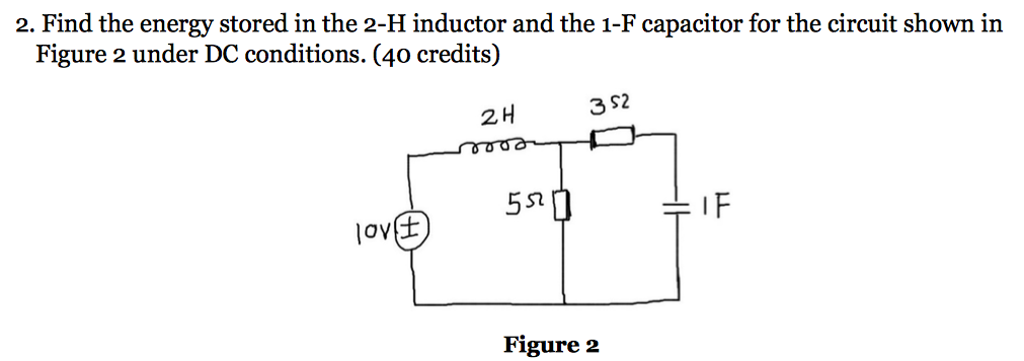 Solved Find the energy stored in the 2-H inductor and the | Chegg.com