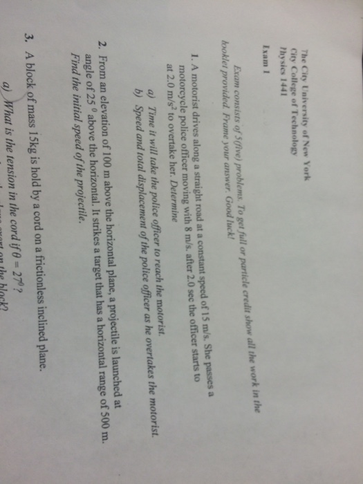 Solved Exam consists of .S (five, problems To get full or | Chegg.com