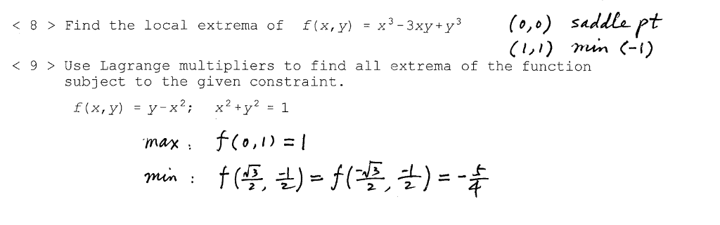Solved Find the local extrema of f(x,y) ·x.3xyy3 (0,0) | Chegg.com