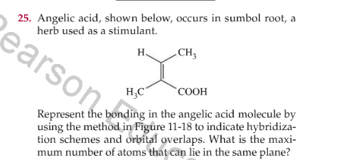 Solved Angelic acid, shown below, occurs in symbol root, a | Chegg.com