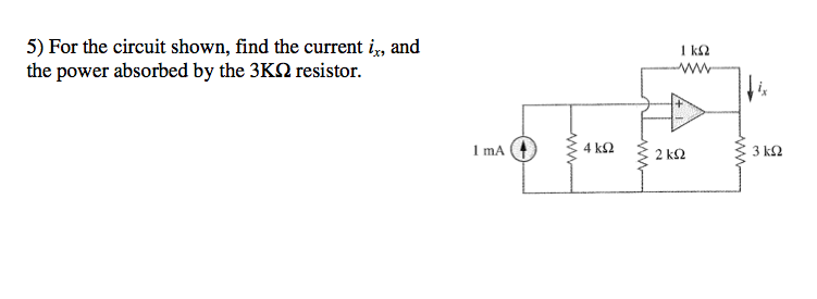 Solved For the circuit shown, find the current ix, and the | Chegg.com