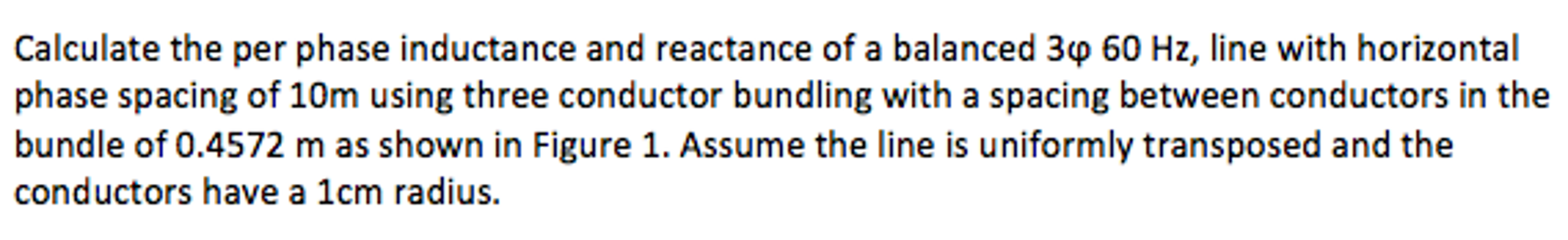 Solved Calculate The Per Phase Inductance And Reactance Of