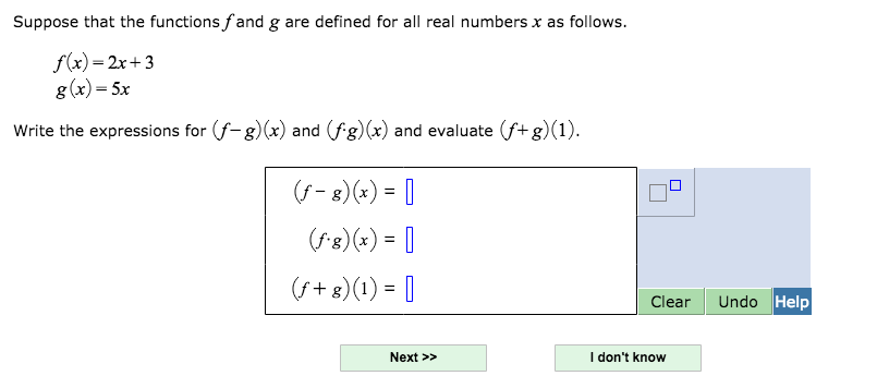 Solved Suppose That The Functions F And G Are Defined For