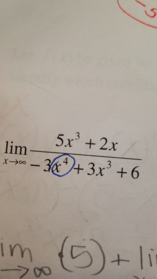 Solved lim 5x +2x +3x36 | Chegg.com