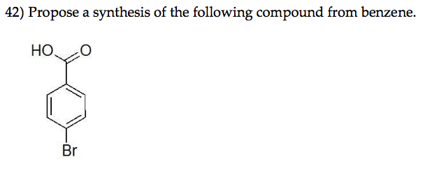 Solved 42) Propose a synthesis of the following compound | Chegg.com