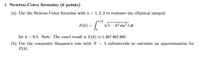 Solved Use Romberg's algorithm to evaluate the elliptical | Chegg.com
