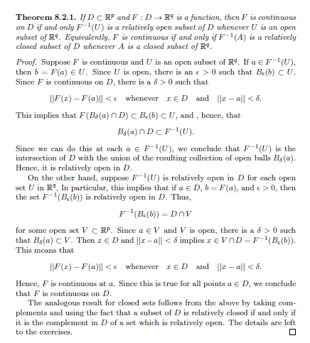 Solved Prove that a function is continuous if and only if | Chegg.com
