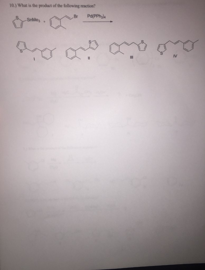 Solved What is the product of the following reaction? | Chegg.com