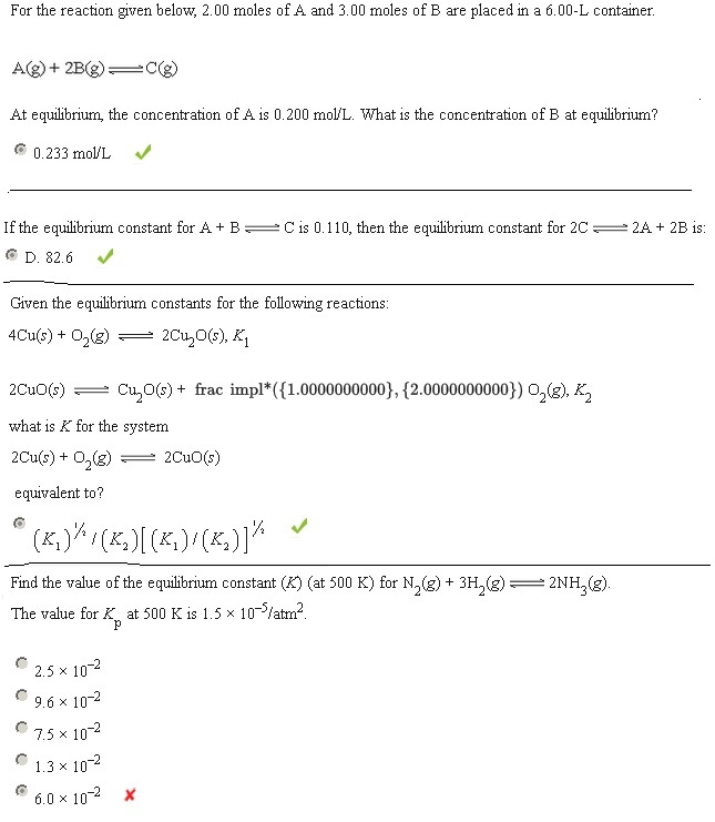 Solved For the reaction given below, 2.00 moles of A and | Chegg.com
