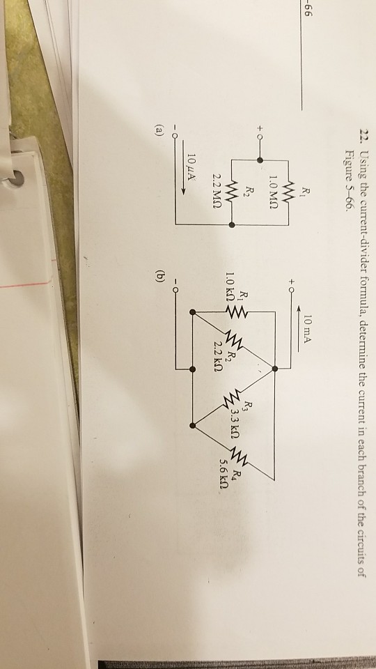Solved 22. Using the current-divider formula, determine the | Chegg.com