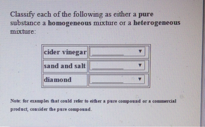 Solved Classify each of the following as either a pure | Chegg.com