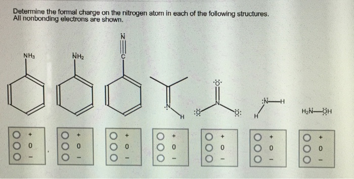 Solved Determine the formal charge on the nitrogen atom in | Chegg.com